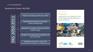 British Standards for Carbon Management- including PAS 2080 – The world ...