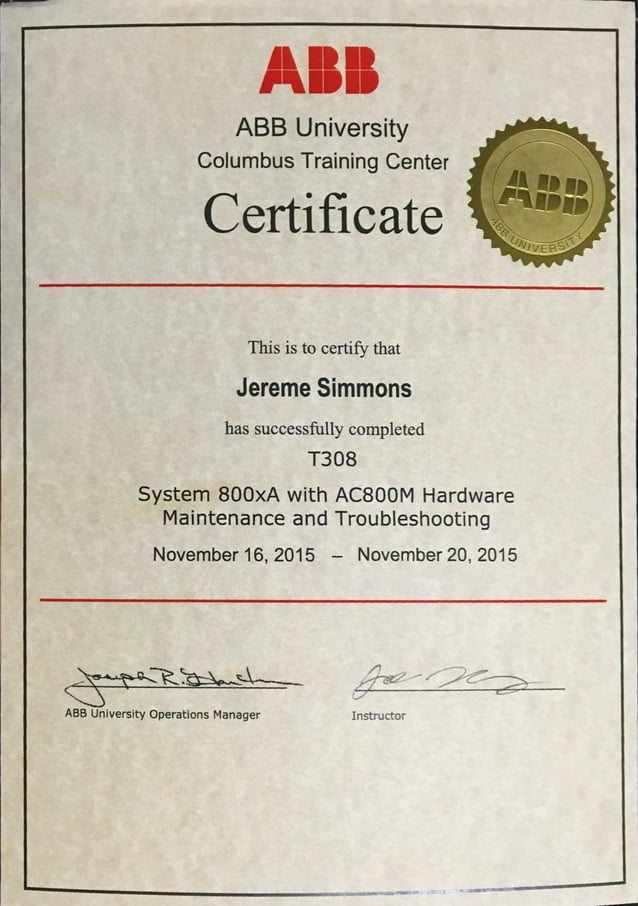 T308 system 800xA with AC800M hardware maintenance and troubleshooting ...