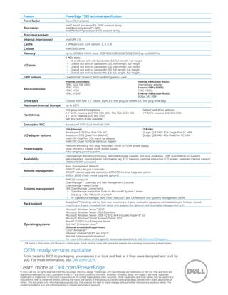 Dell Poweredge T310 Specification