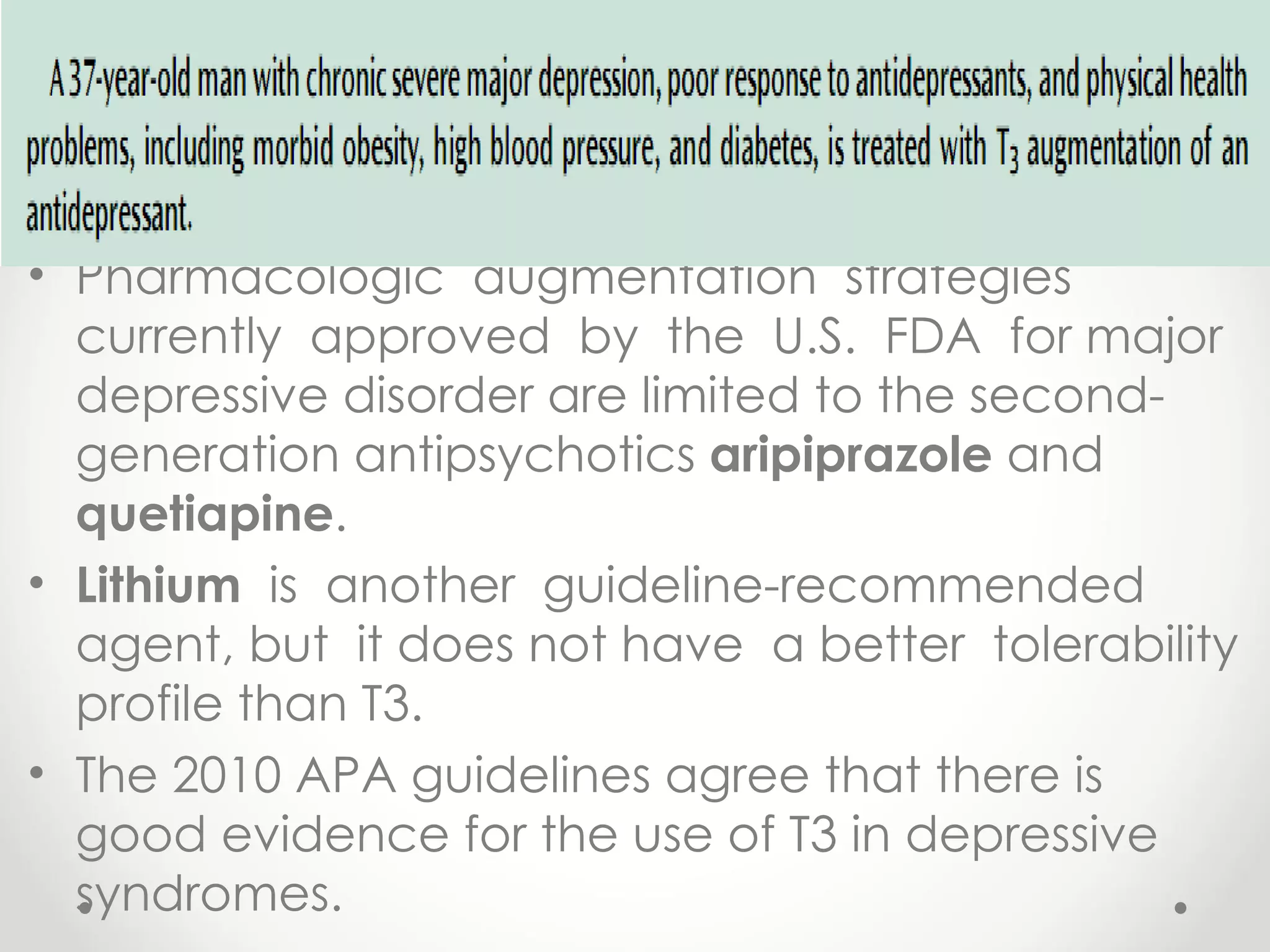 T3 augmentation in MDD | PPT