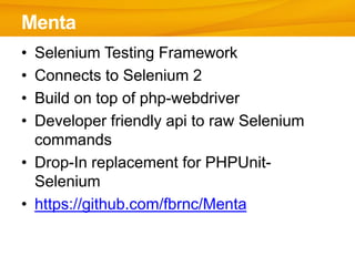 Selenium 2 for PHP(Unit) | PPT