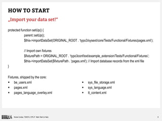 Functional tests with TYPO3 | PPT