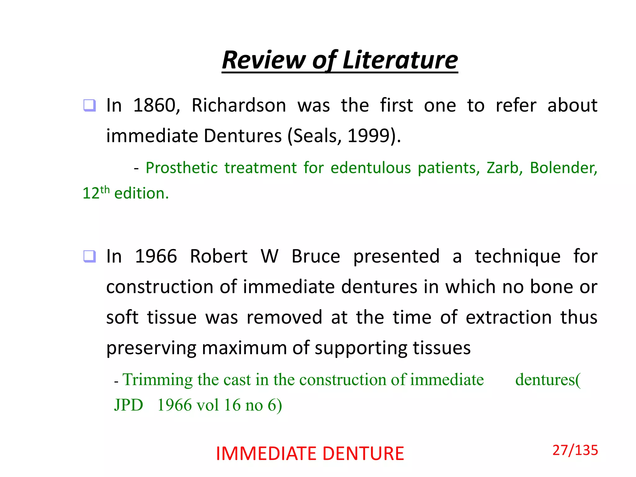 Immediate Denture | PPTX