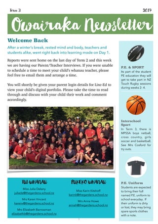 T3 Newsletter Owairaka | PDF