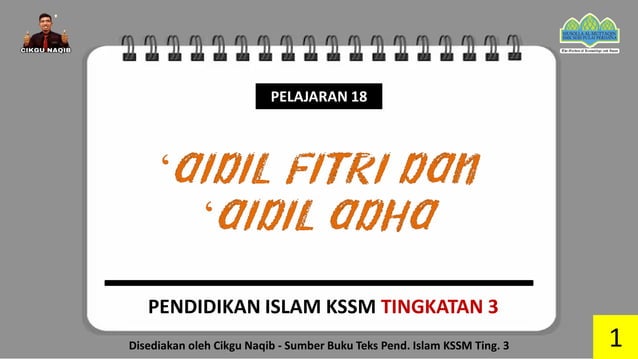 Pelajaran 18 - 'AIDIL FITRI DAN 'AIDIL ADHA (Tingkatan 3 KSSM) | PDF