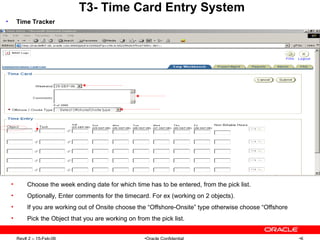 T3 Training Tool PPT Time Card Entry.... | PPT