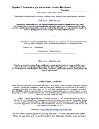 T4.2 music/dance webquest | PDF