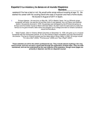 T4.2 music/dance webquest | PDF