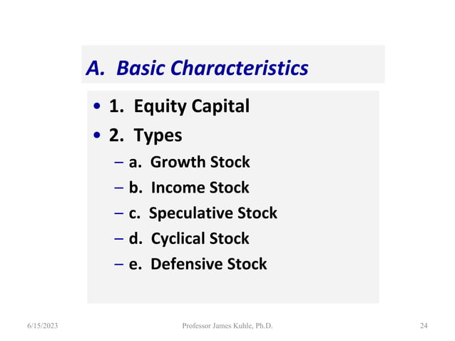 t4-common stock basics.pptx | Stocks and Bonds | Personal Investing