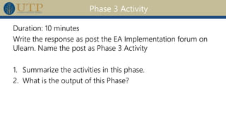 Enterprise Architecture Implementation Methodology | PPTX