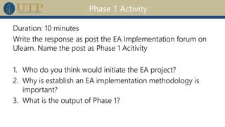 Enterprise Architecture Implementation Methodology | PPTX