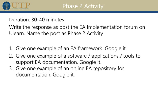 Enterprise Architecture Implementation Methodology | PPTX