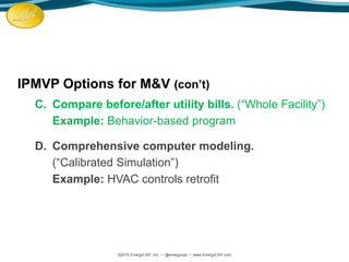 Catalyst 2016: Cost Avoidance 1: M&V Fundamentals. | PPT