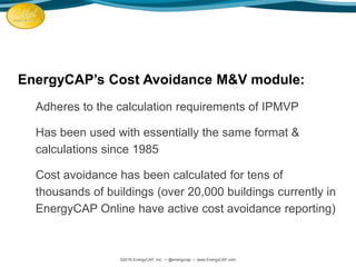 Catalyst 2016: Cost Avoidance 1: M&V Fundamentals. | PPT