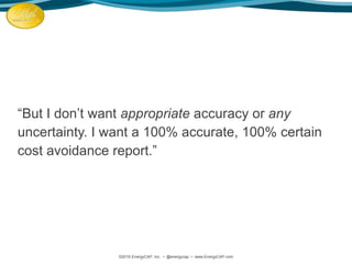 Catalyst 2016: Cost Avoidance 1: M&V Fundamentals. | PPT