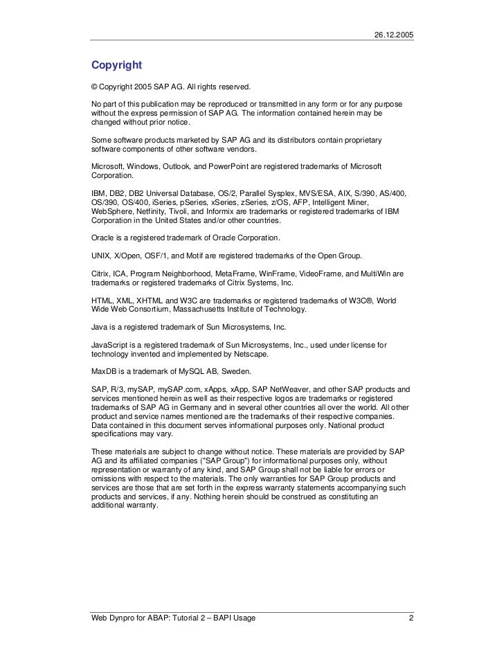 Web dynpro abap tutorial - taiado