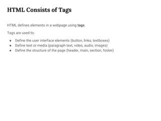 T430-01-Introduction to HTML.pptx | Web Design and HTML | Internet