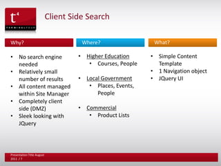 TERMINALFOUR t44u 2011 - Did you know - Website / Intranet Search | PDF