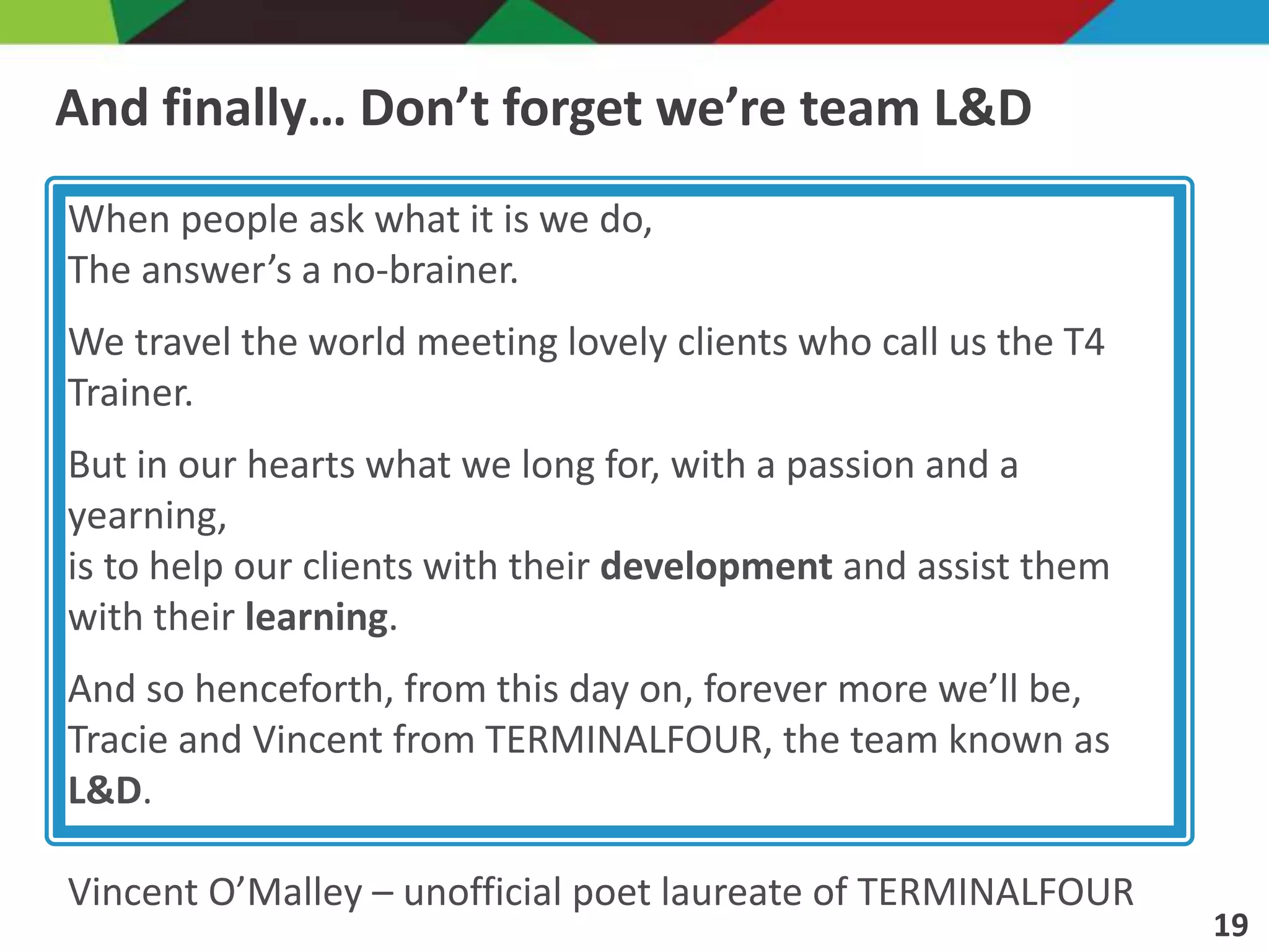 T44u 2015, learning and development | PPT