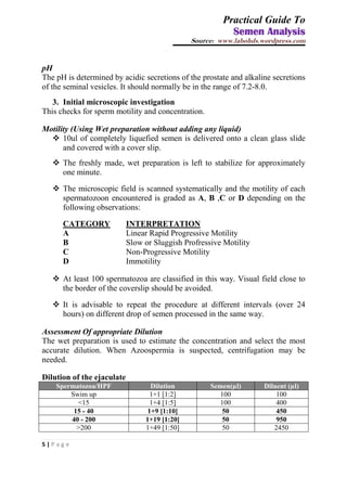 Semen Analysis | PDF