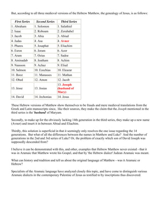 Aramaic genealogy | PDF