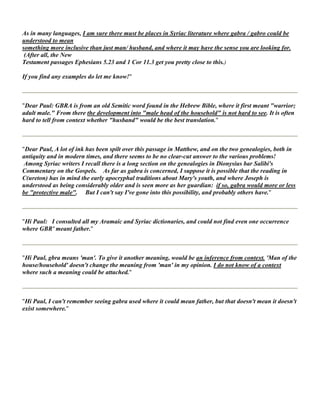 Aramaic genealogy | PDF