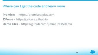 Leveraging JavaScript Promises and the Bulk API | PPT