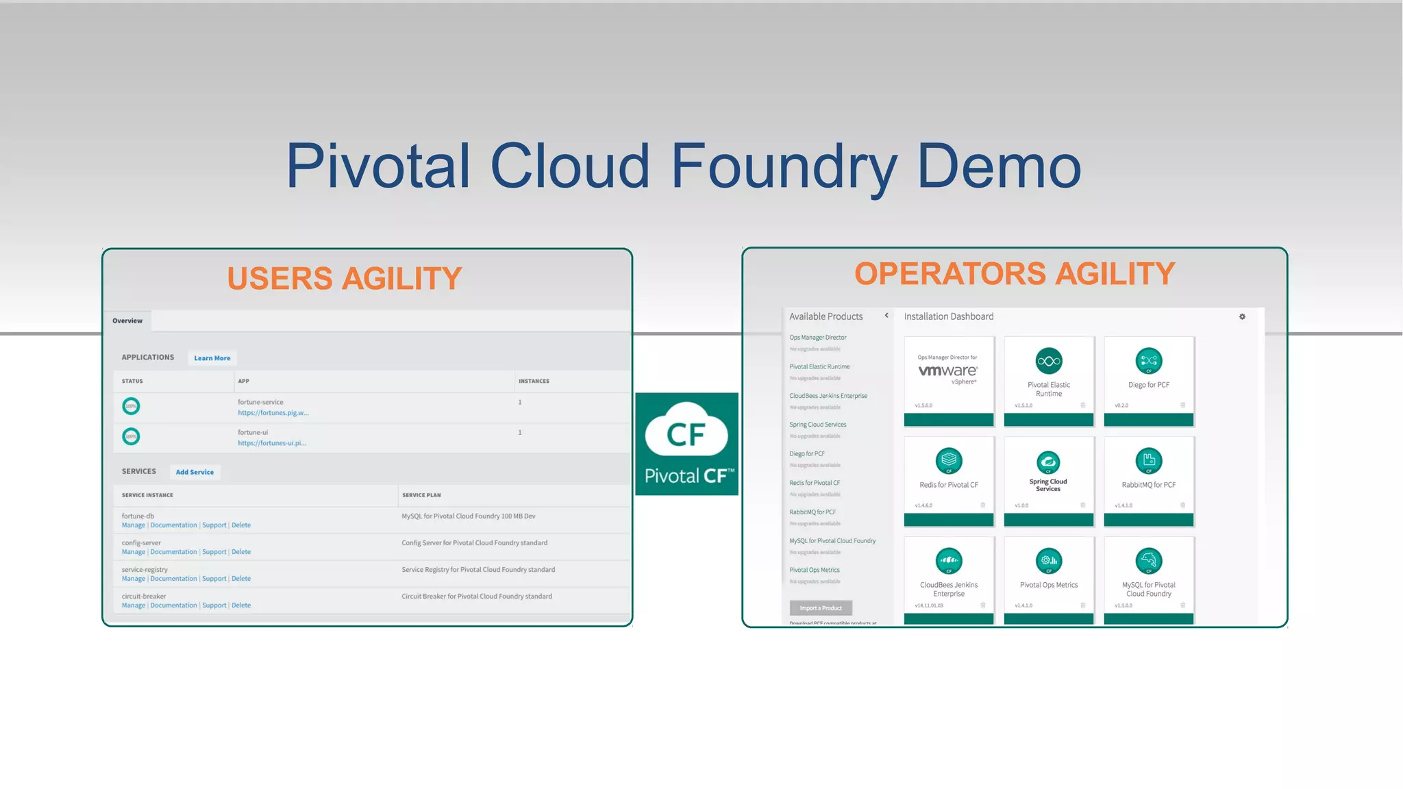 LIVE DEMO: Pivotal Cloud Foundry | PDF