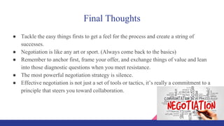 Negotiation foundations (x2) | PPTX