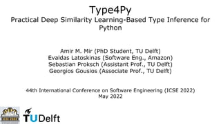 The presentation of Type4Py at the ICSE'22 conference | PPT