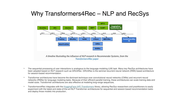 Transformers4rec: Harnessing NLP Advancements for Cutting-Edge ...
