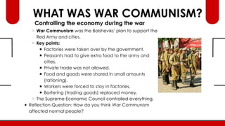 Civil War and War Communism under Vladimir Lenin | PDF
