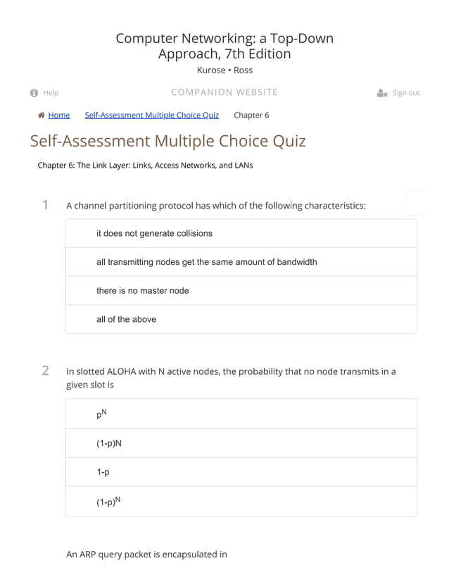 Chapter 6 - The Link Layer: Links, Access Networks and LANs | PDF