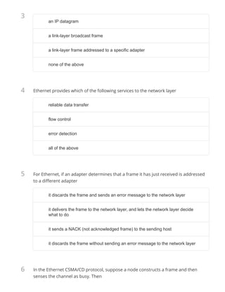 Chapter 6 - The Link Layer: Links, Access Networks and LANs | PDF