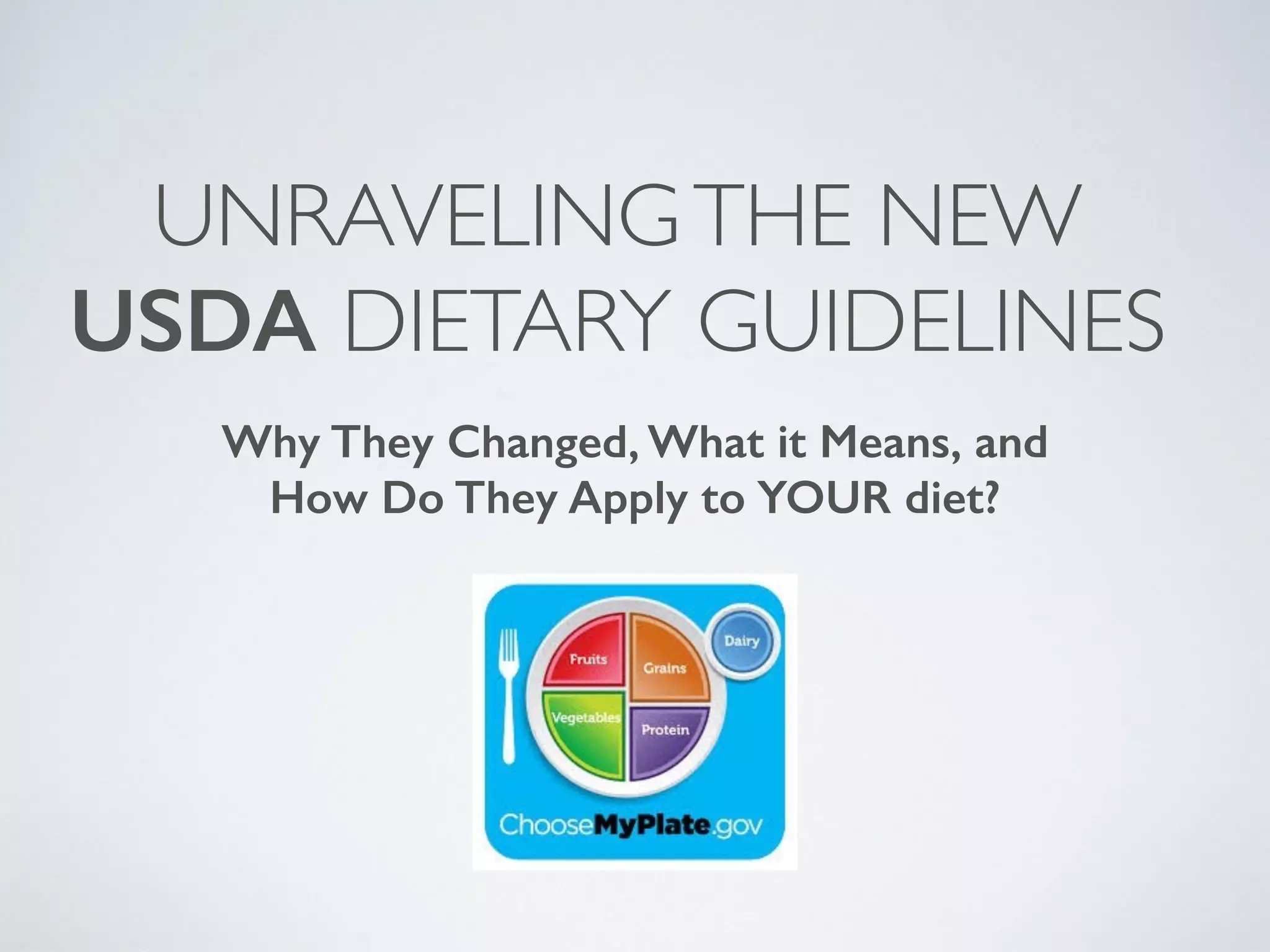 Unraveling The New USDA Dietary Guidelines | PDF | Chemistry | Science