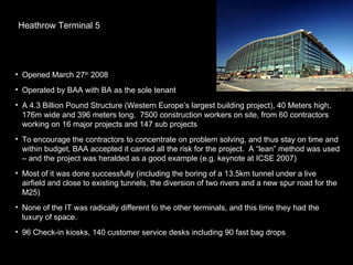 Testing Sociotechnical Systems: Heathrow Terminal 5 | PPT