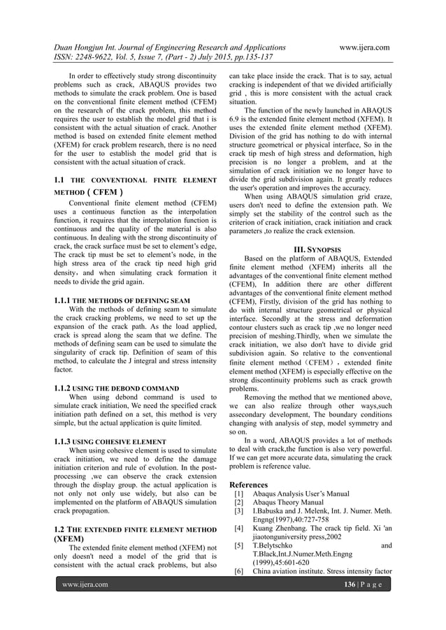 Summary of fracture mechanics problems analysis method in ABAQUS | PDF | Physics | Science