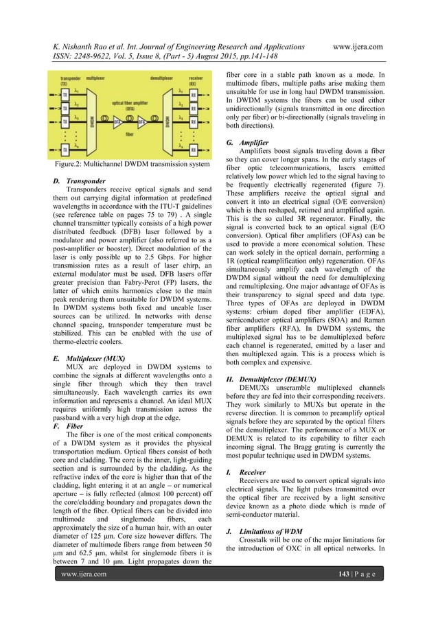 Single Mode Optical Fiber in Rof System Using DWDM | PDF