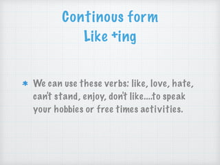 Preferents verbs +ing | PDF