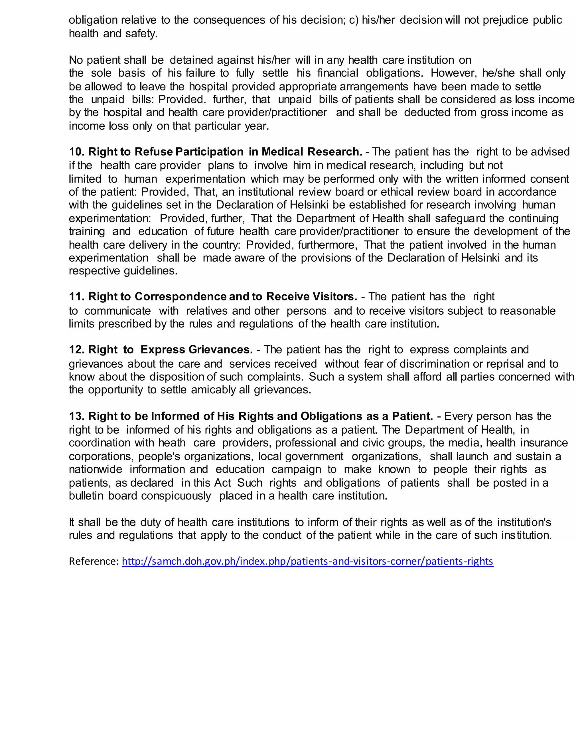 Patients Rights | DOCX