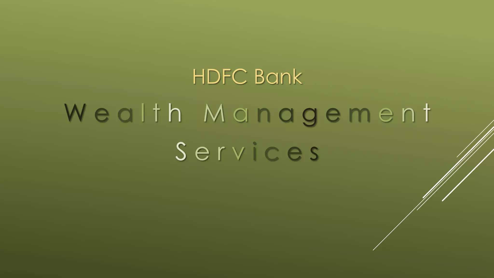 Services Marketing: HDFC Bank | PPT