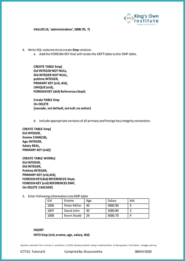 T6 | DOCX | Databases | Computer Software and Applications