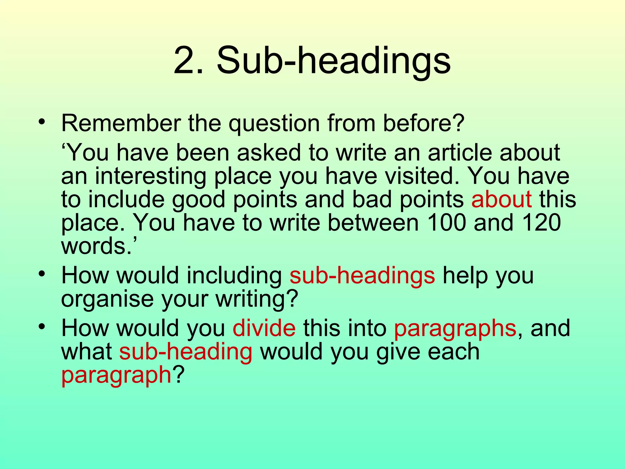 T6 Writing Articles Powerpoint | PPT