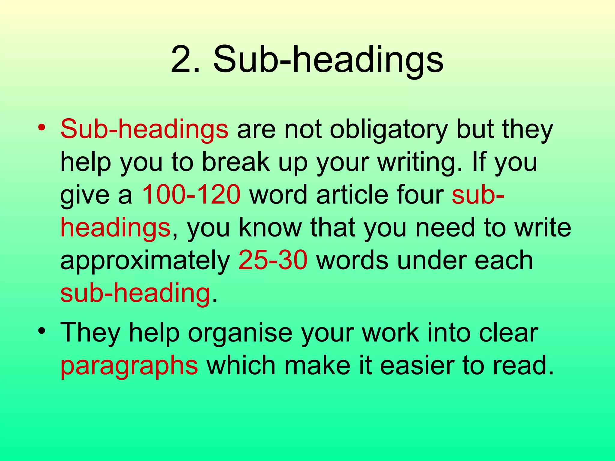 T6 Writing Articles Powerpoint | PPT