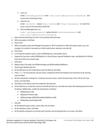Hardware upgrades to improve database, SharePoint, Exchange, and file server performance with ...