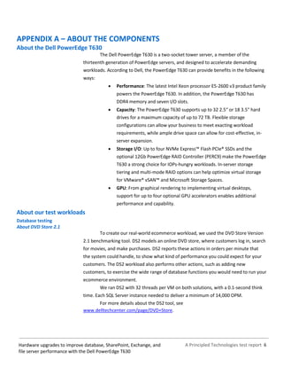 Hardware upgrades to improve database, SharePoint, Exchange, and file server performance with ...