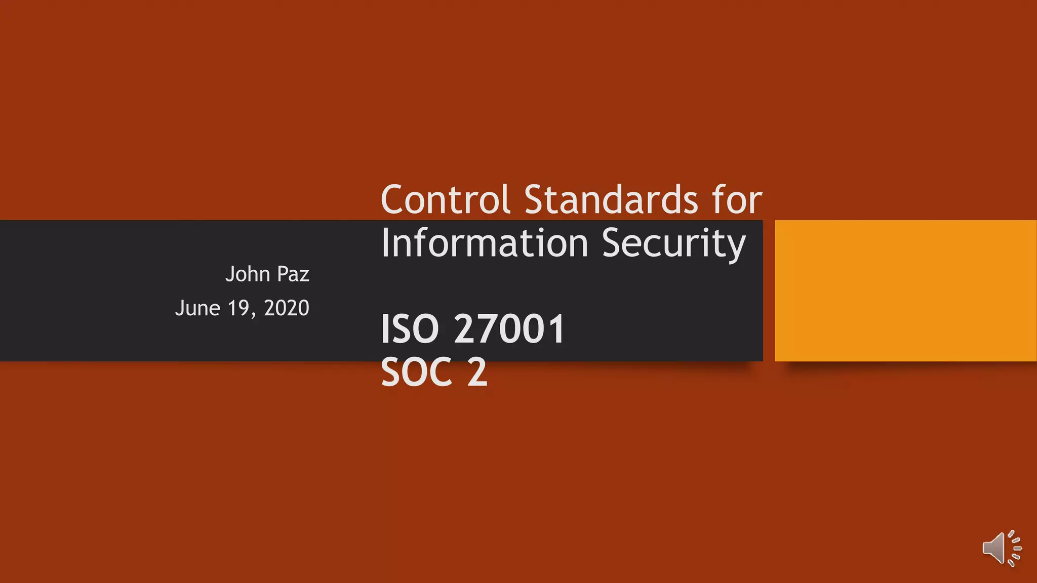 Control Standards for Information Security | PPTX