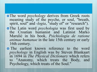Psychology: Introduction | PPTX