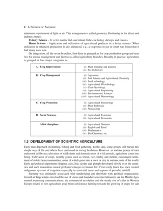 An introduction to agriculture and agronomy | PDF