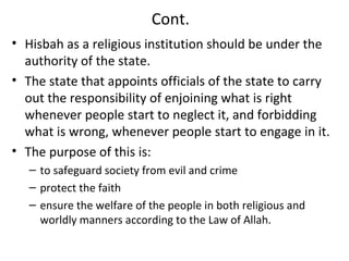 T6 role of hisbah in islam | PPT